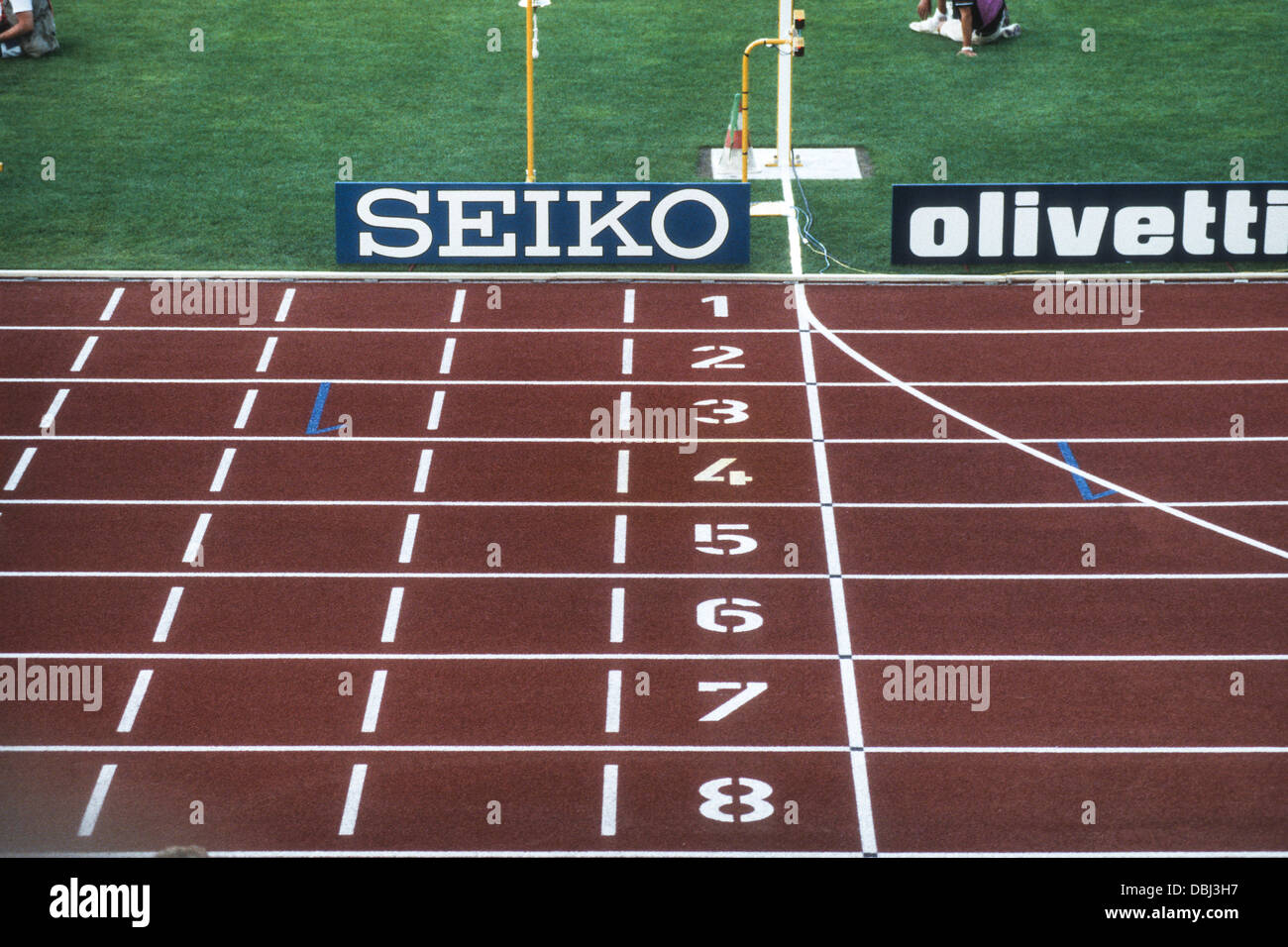 Track finish line Stock Photo - Alamy