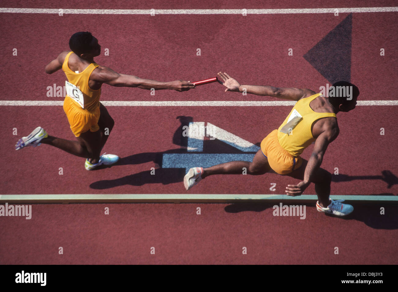 Boys relay race Stock Photo - Alamy