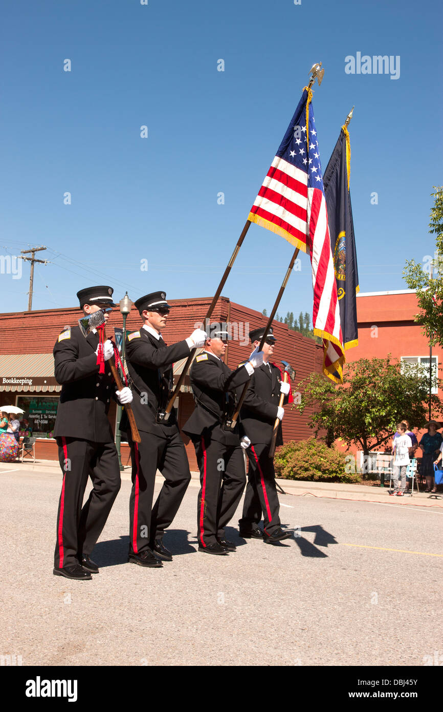 Fireman honor guard Stock Photo - Alamy