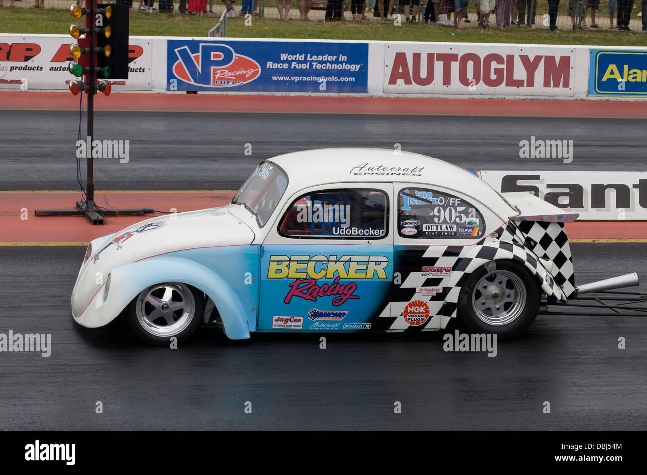 Becker Racing Beetle on the track at Santa Pod Raceway "Bug Jam" 2013 ...