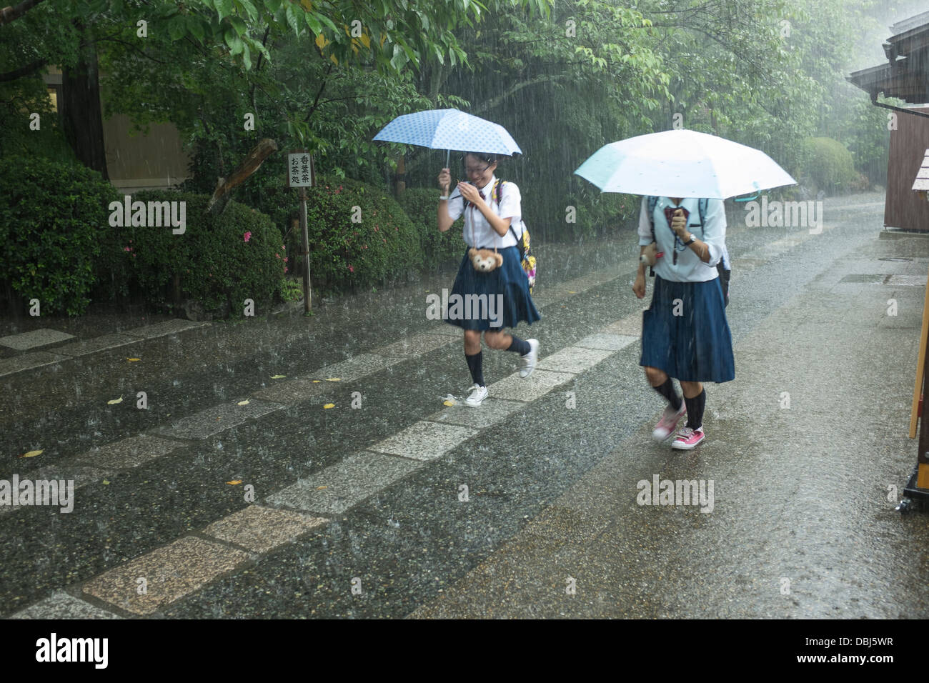 Heavy rain Kyoto Japan Stock Photo - Alamy