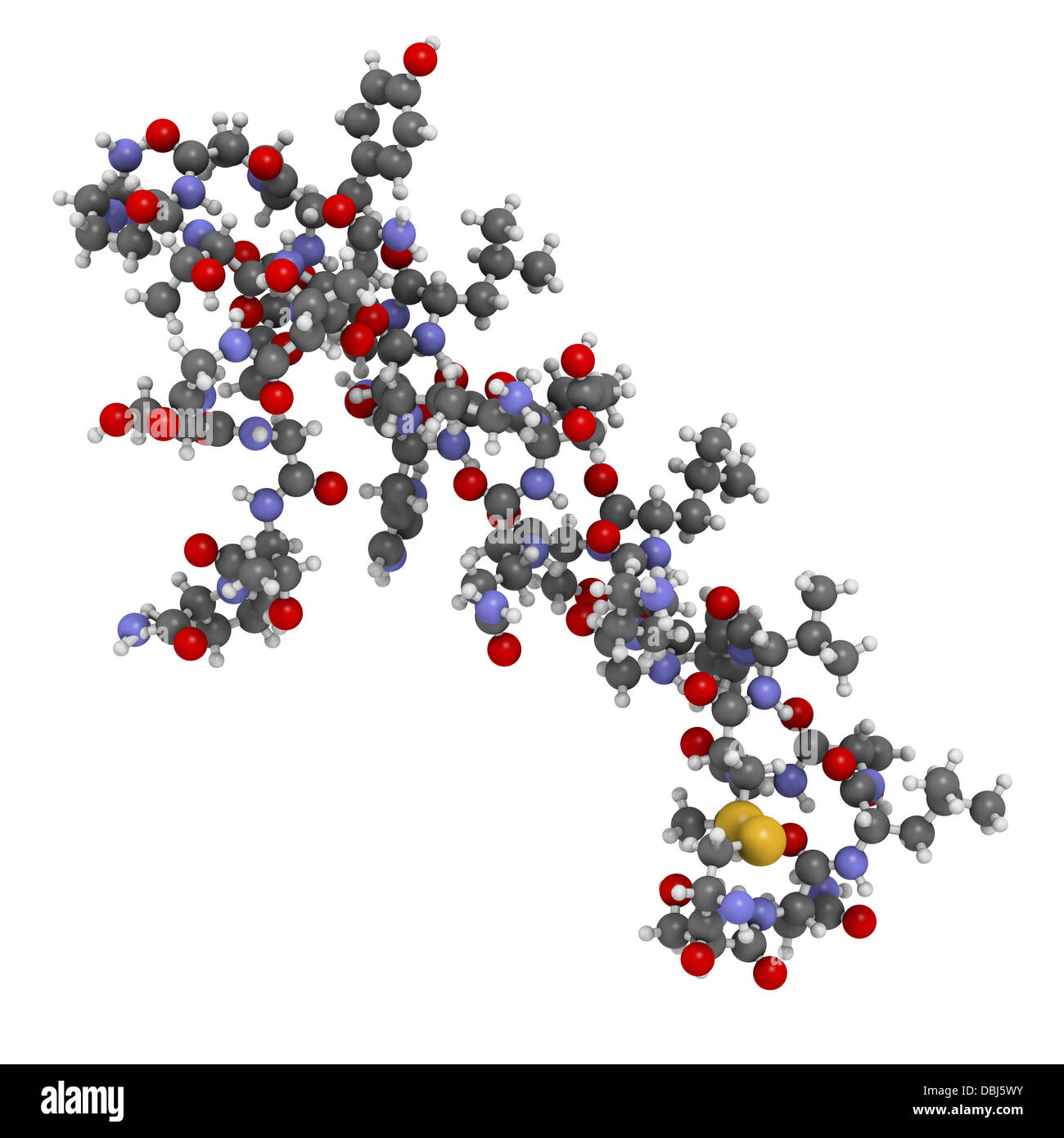 Salmon calcitonin peptide hormone drug, chemical structure. Used in ...