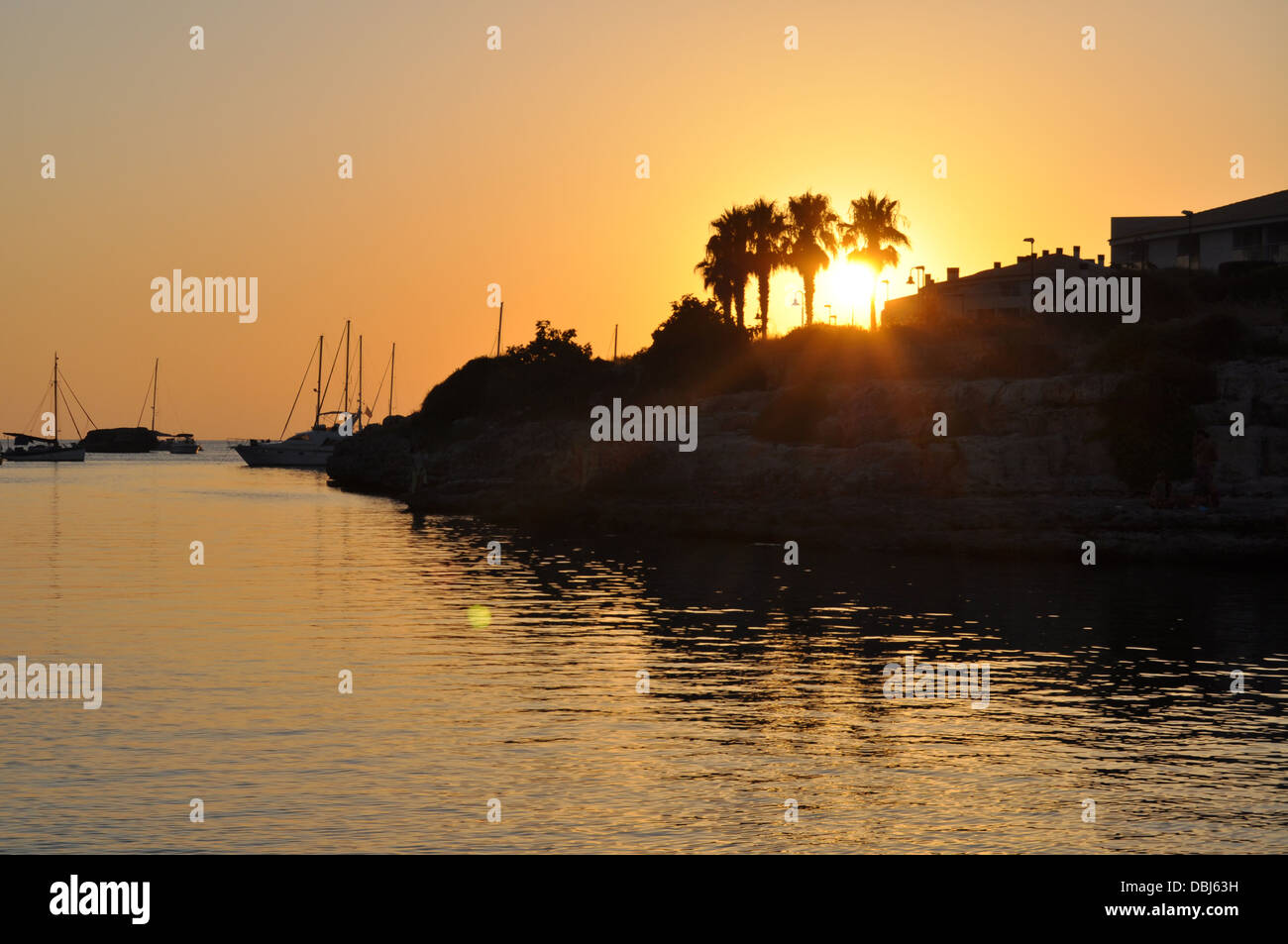 Sunset from Menorca Stock Photo - Alamy