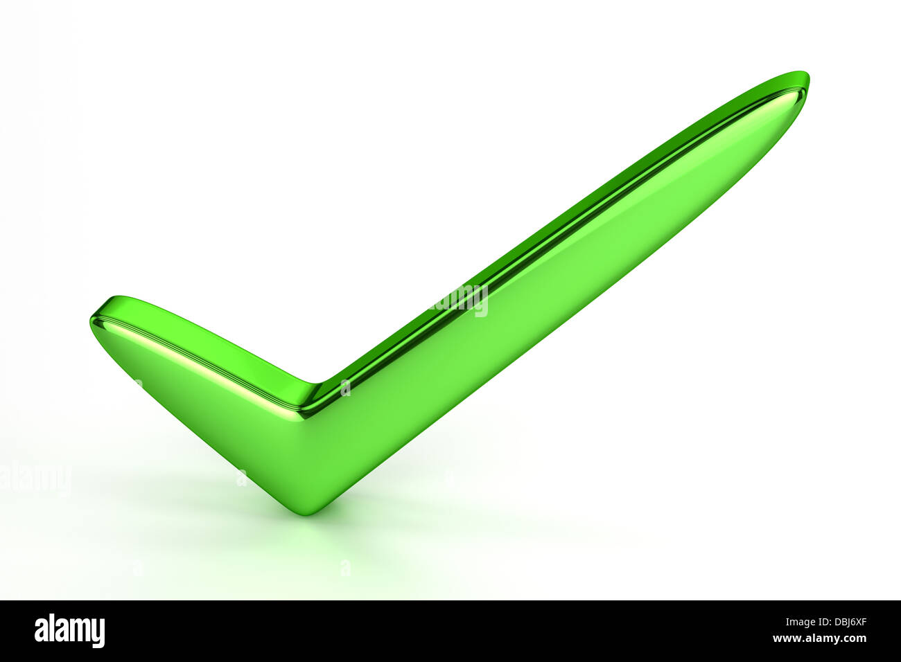 Green Check Mark - Isolated On White Background Stock Photo - Alamy