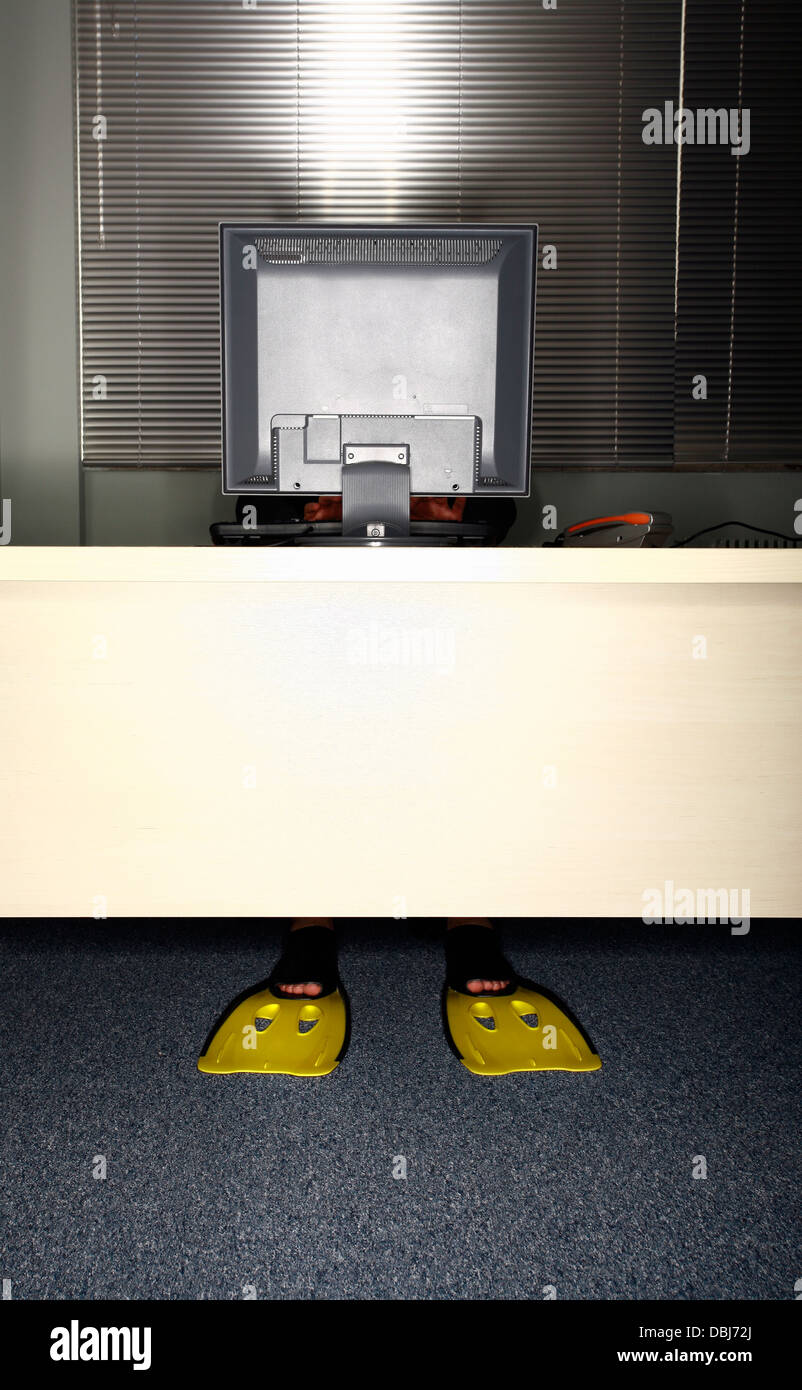 People wearing flippers hi-res stock photography and images - Alamy