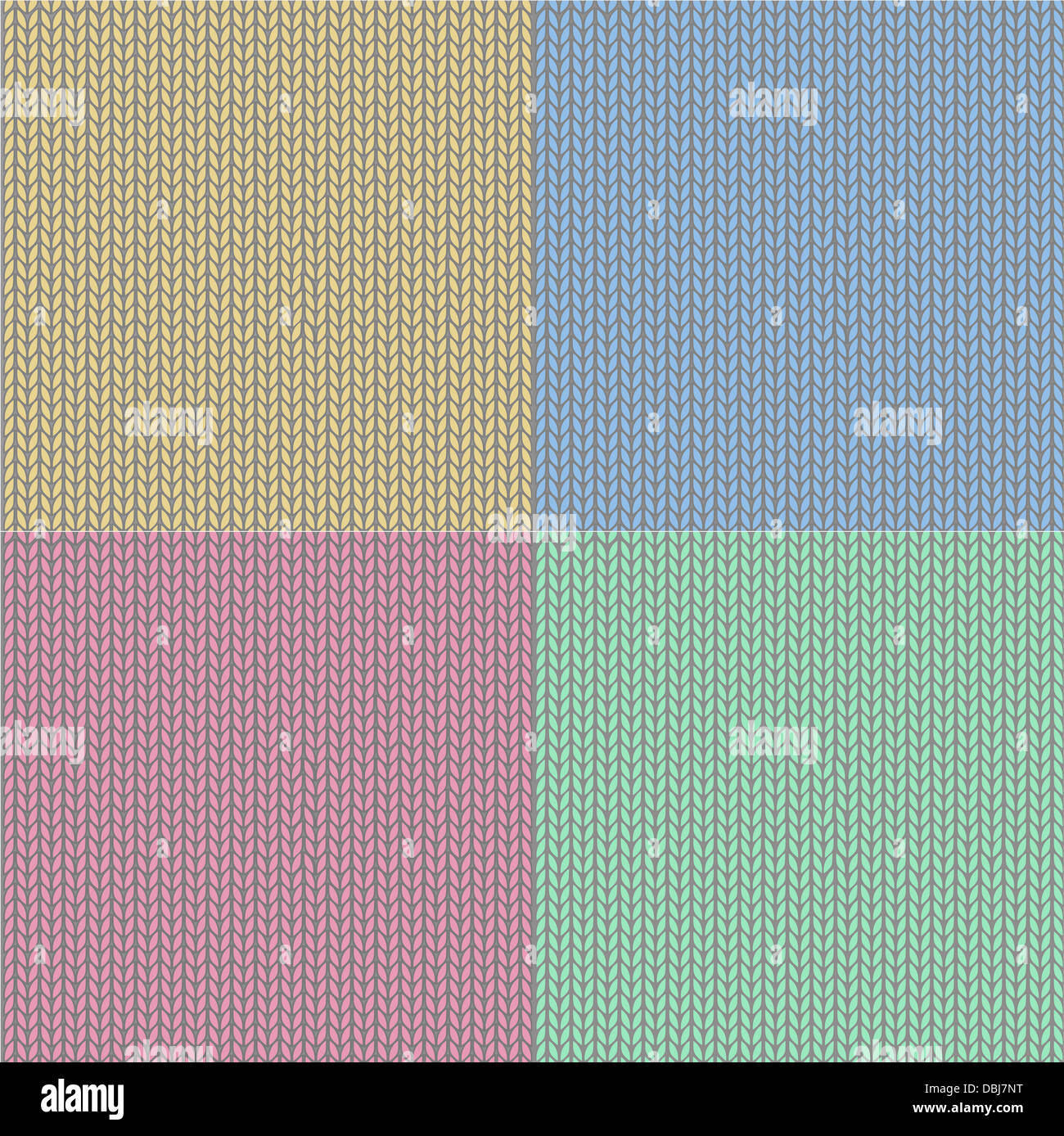 4 seamless knit patterns Stock Photo - Alamy