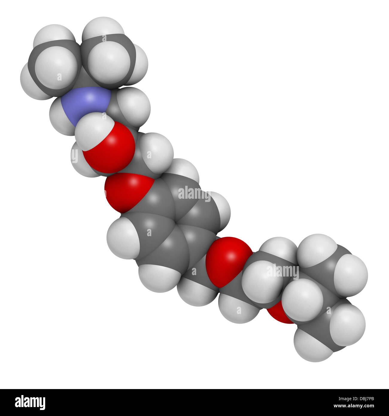 Bisoprolol beta blocker drug, chemical structure. Used to treat high ...
