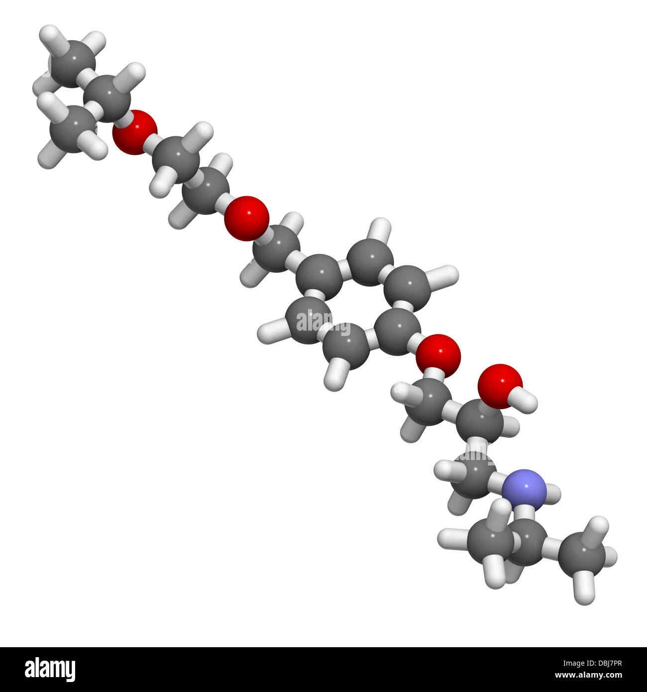 Bisoprolol beta blocker drug, chemical structure. Used to treat high ...