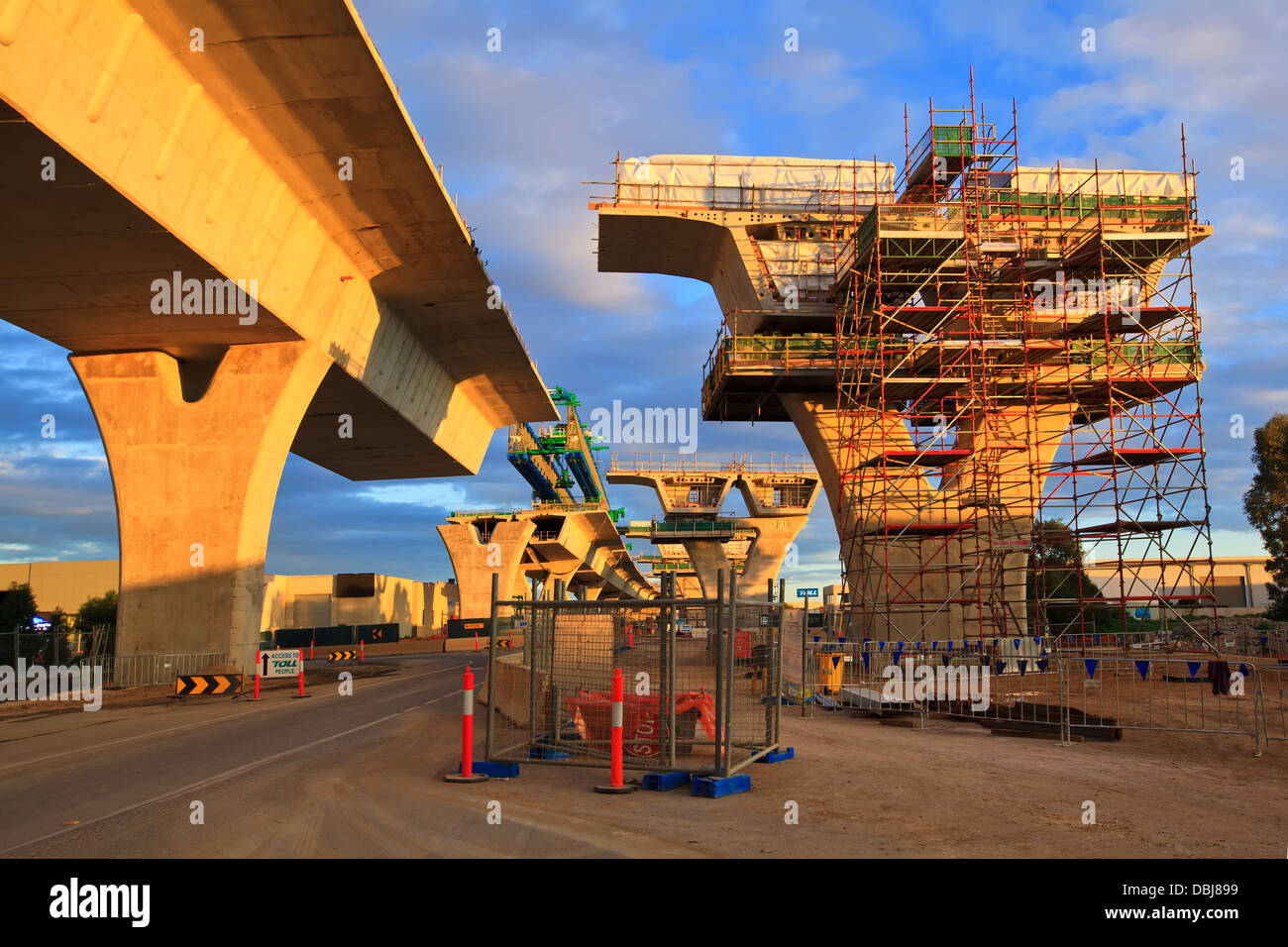 Construction of the South Road Superway in the northern suburbs of Adelaide South Australia ...