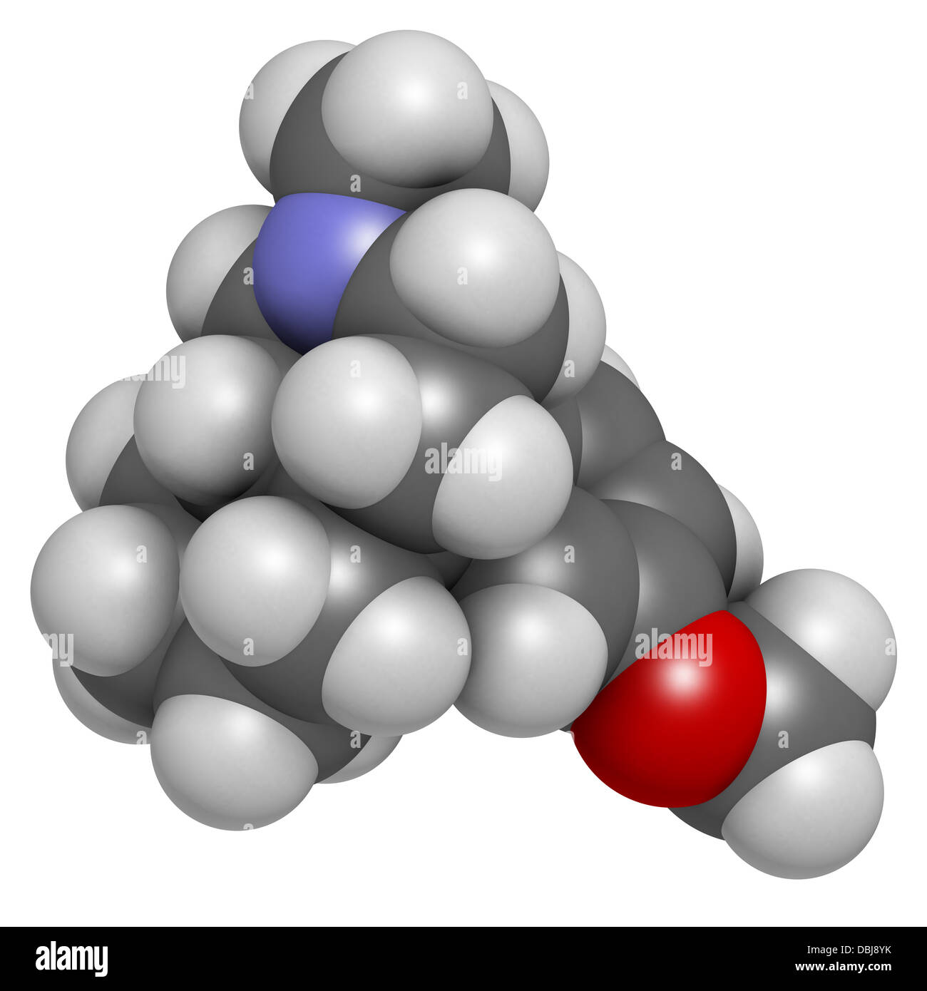 Dextromethorphan cough suppressant drug (antitussive), chemical ...