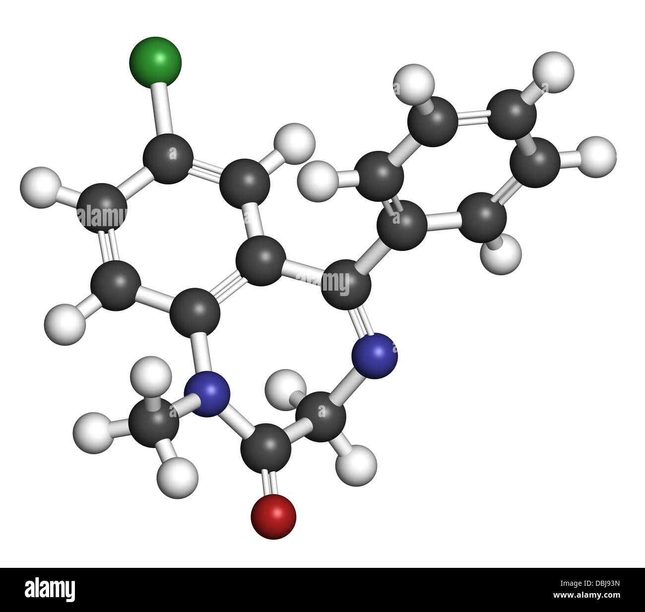 Diazepam molecule structure Cut Out Stock Images & Pictures - Alamy