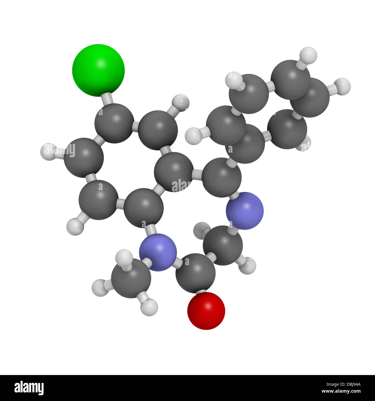 Diazepam molecule structure Cut Out Stock Images & Pictures - Alamy
