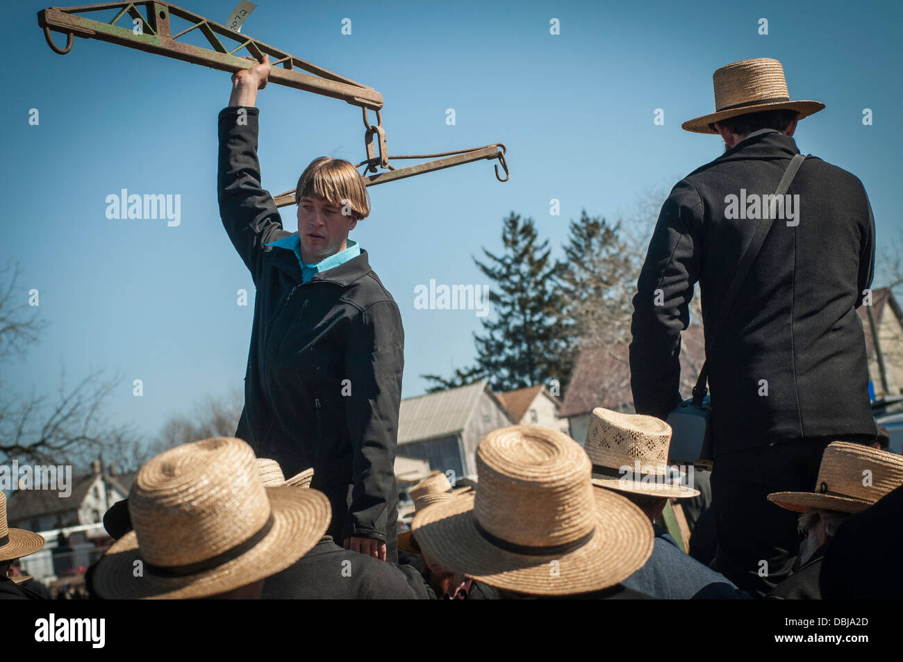 Lancaster, Pa. Amish Mud Sale auction. Spring time fundraising event ...