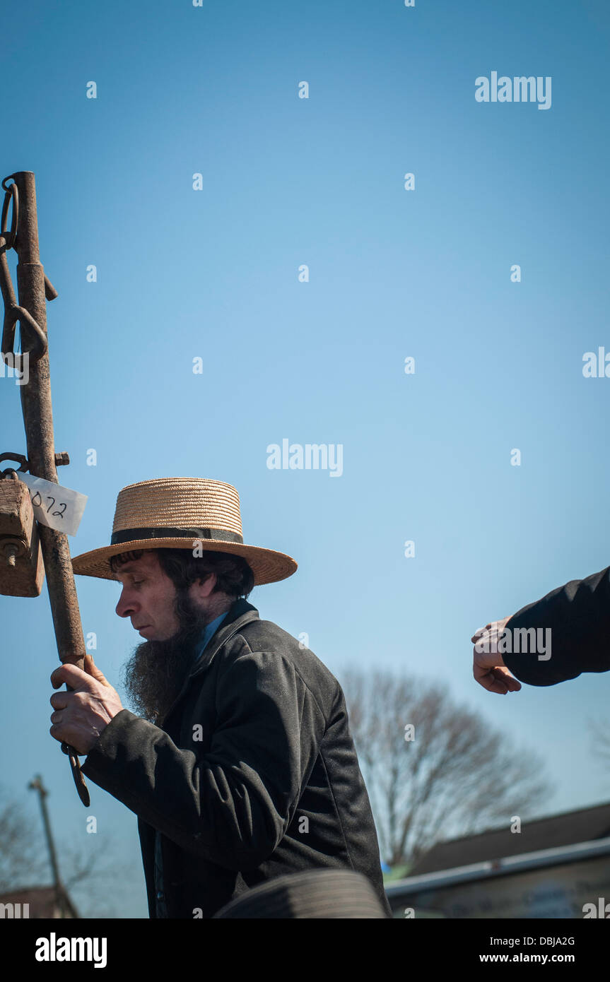 Lancaster, Pa. Amish Mud Sale auction. Spring time fundraising event ...