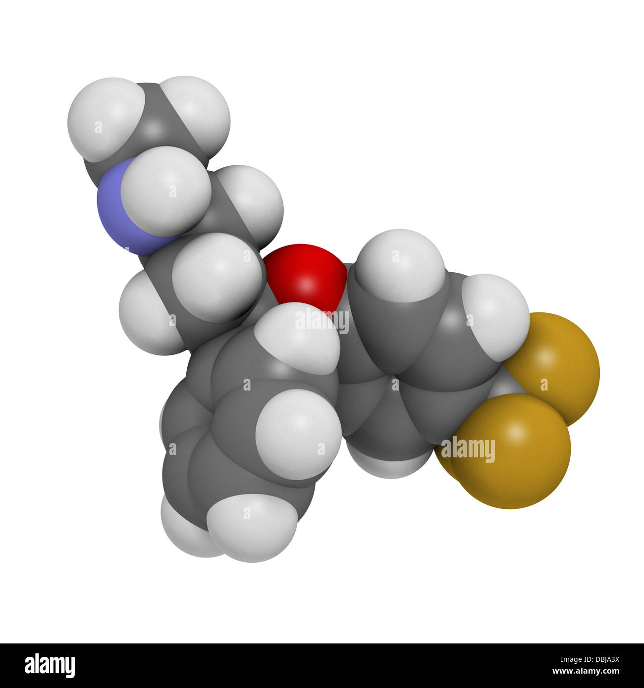 Fluoxetine antidepressant drug (SSRI class), chemical structure Stock ...