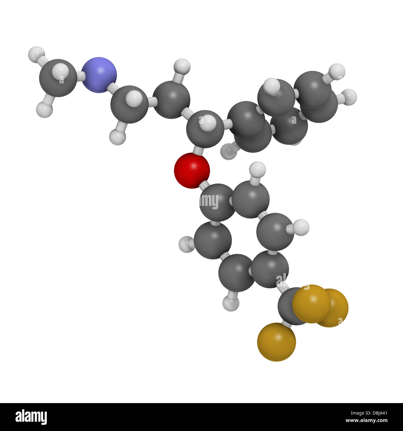 Fluoxetine antidepressant drug molecule hi-res stock photography and ...