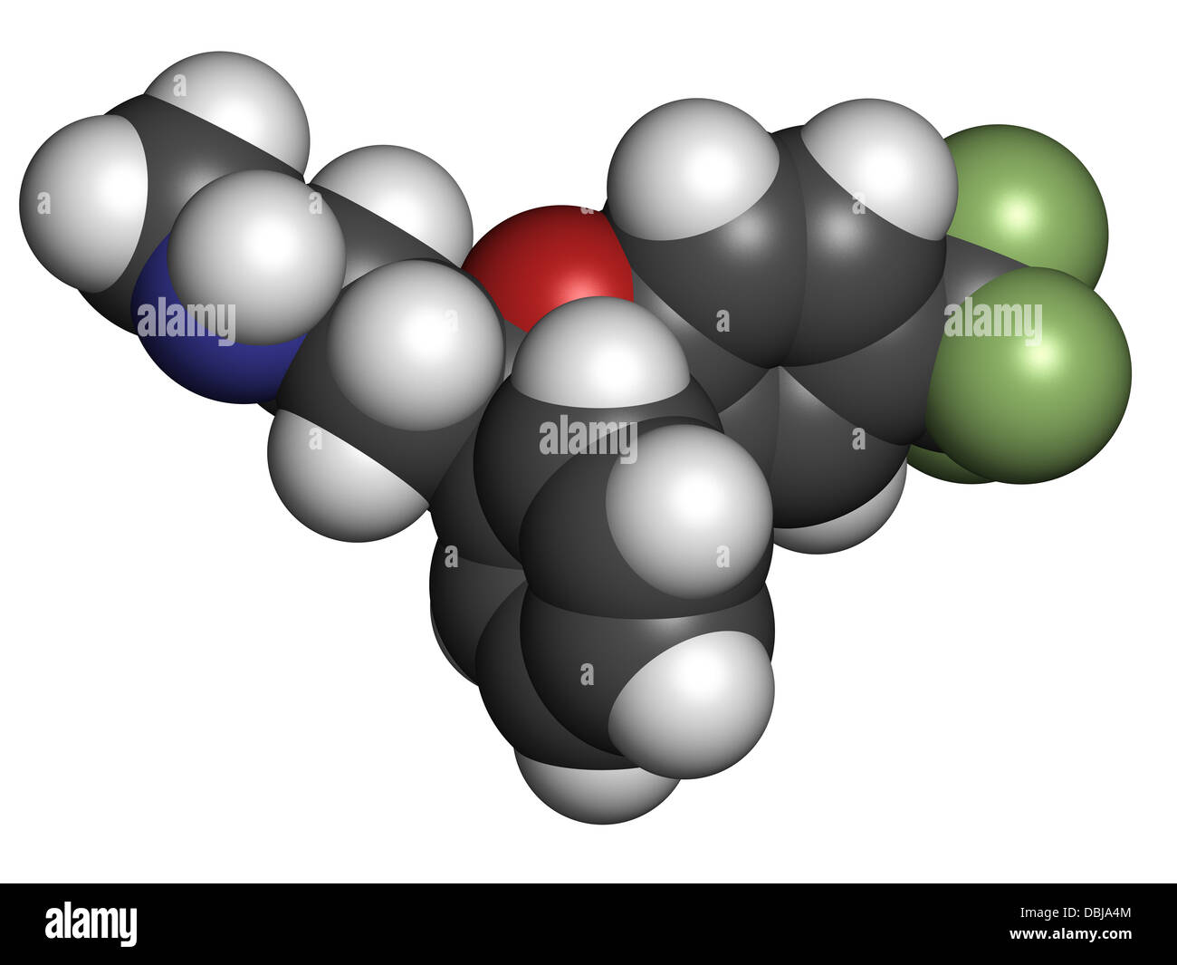 Fluoxetine antidepressant drug (SSRI class), chemical structure Stock ...