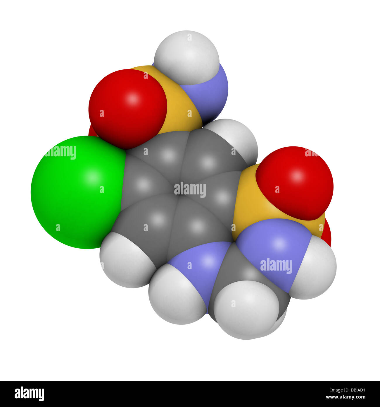 Hydrochlorothiazide molecular Cut Out Stock Images & Pictures - Alamy