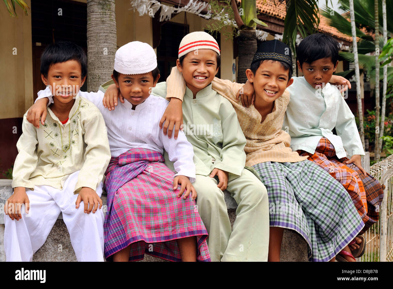 Group Of happy Muslim kids Stock Photo - Alamy