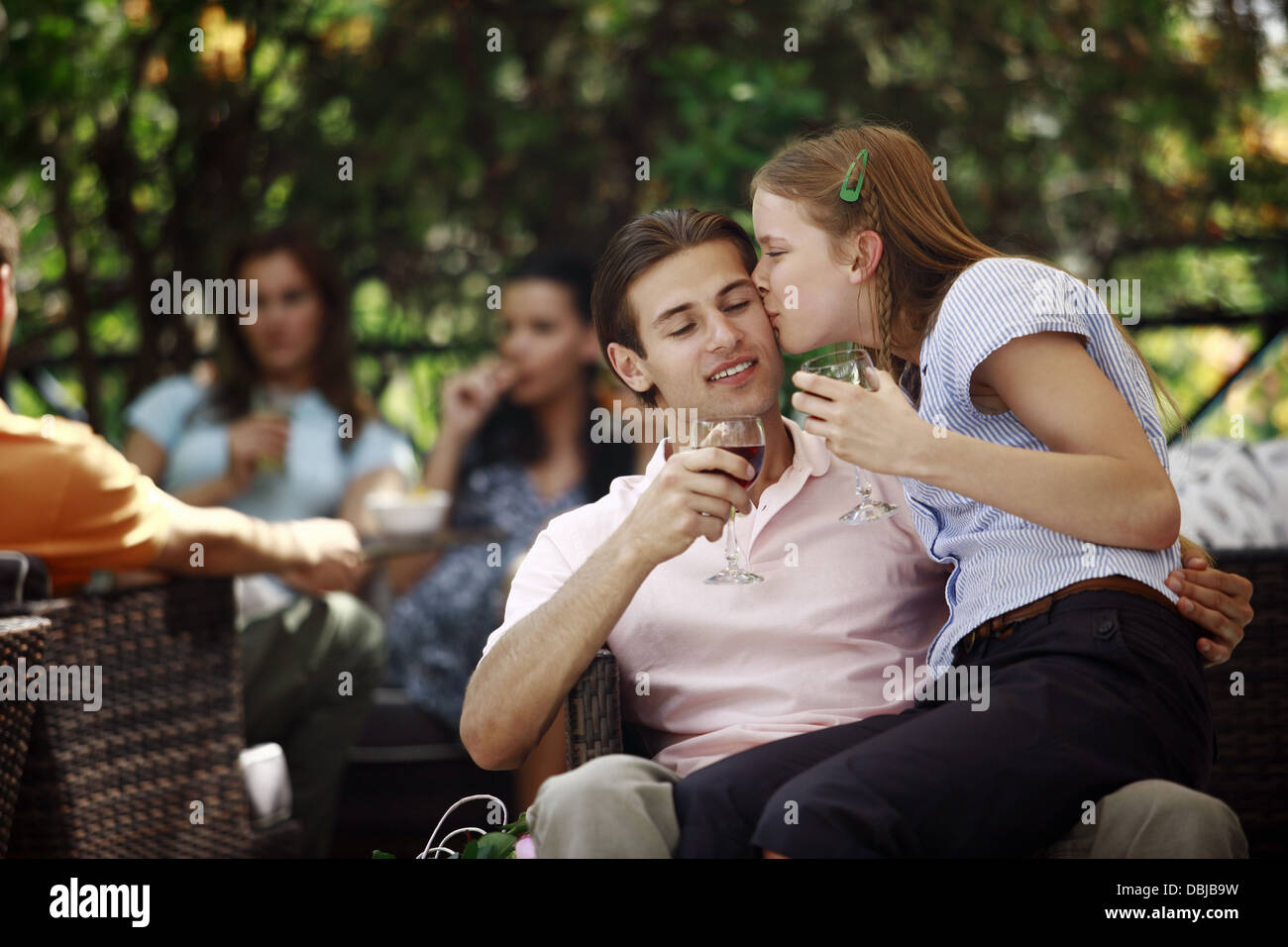Woman sitting man's lap hi-res stock photography and images - Alamy