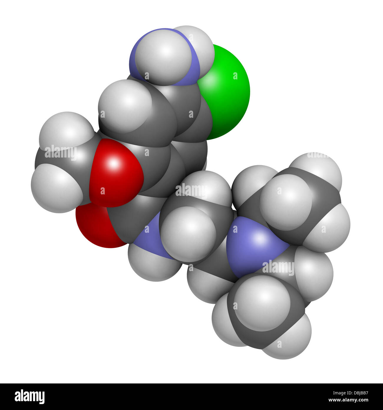Metoclopramide nausea and vomiting treatment drug, chemical structure ...