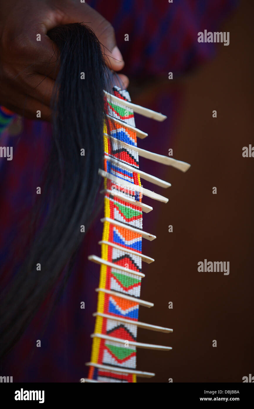 Close up of traditional Masai jewelry. Selenkay Conservancy area. Kenya ...