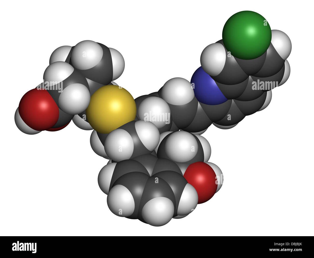 Montelukast asthma and airway allergy drug, chemical structure Stock ...