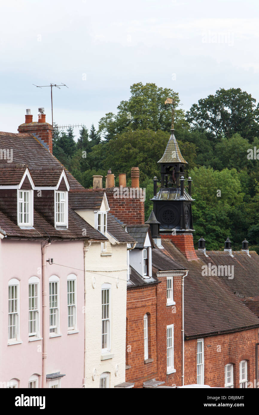 Ludlow architecture in Broad Street, Shropshire, England, UK Stock ...