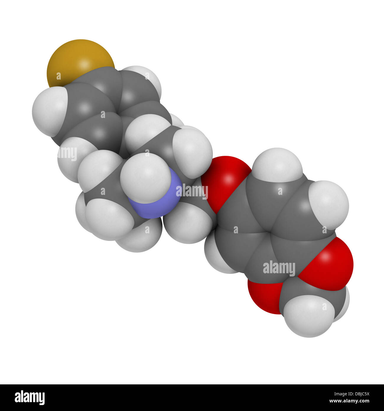 Paroxetine antidepressant drug (SSRI class), chemical structure Stock ...