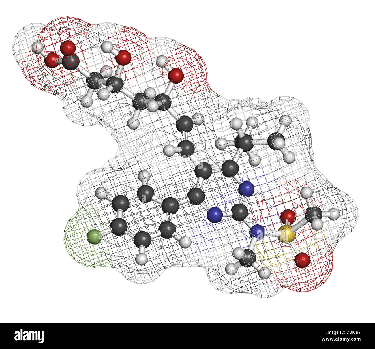 Rosuvastatin cholesterol lowering drug (statin class), chemical ...