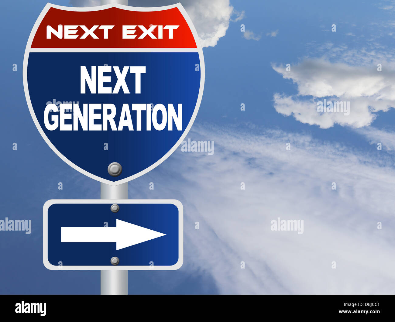 Next generation road sign Stock Photo - Alamy