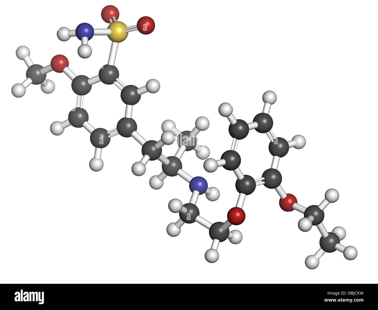 Tamsulosin benign prostatic hyperplasia (BPH) drug, chemical structure ...