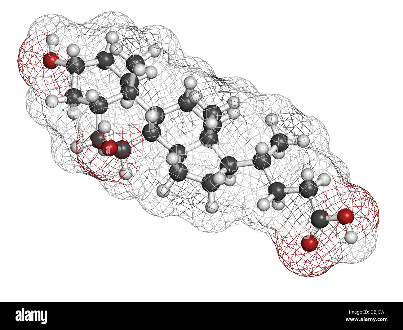 Ursodiol (ursodeoxycholic acid, UDCA) gallstone treatment drug ...