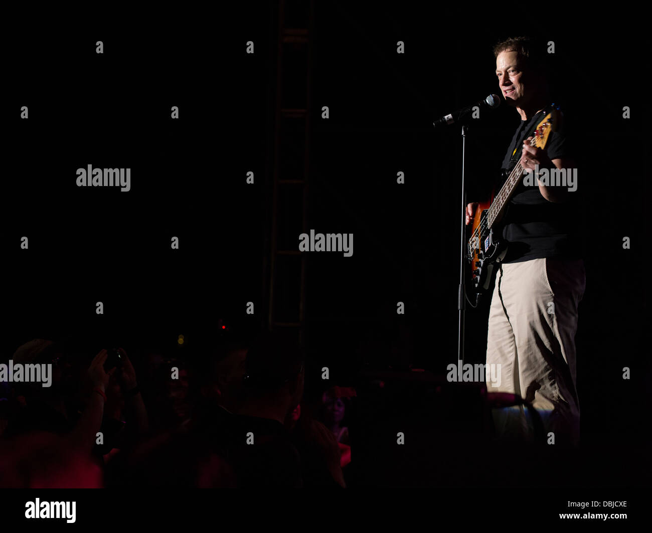 Gary Sinise and the Lt. Dan Band perfom for the US troops on Marine ...