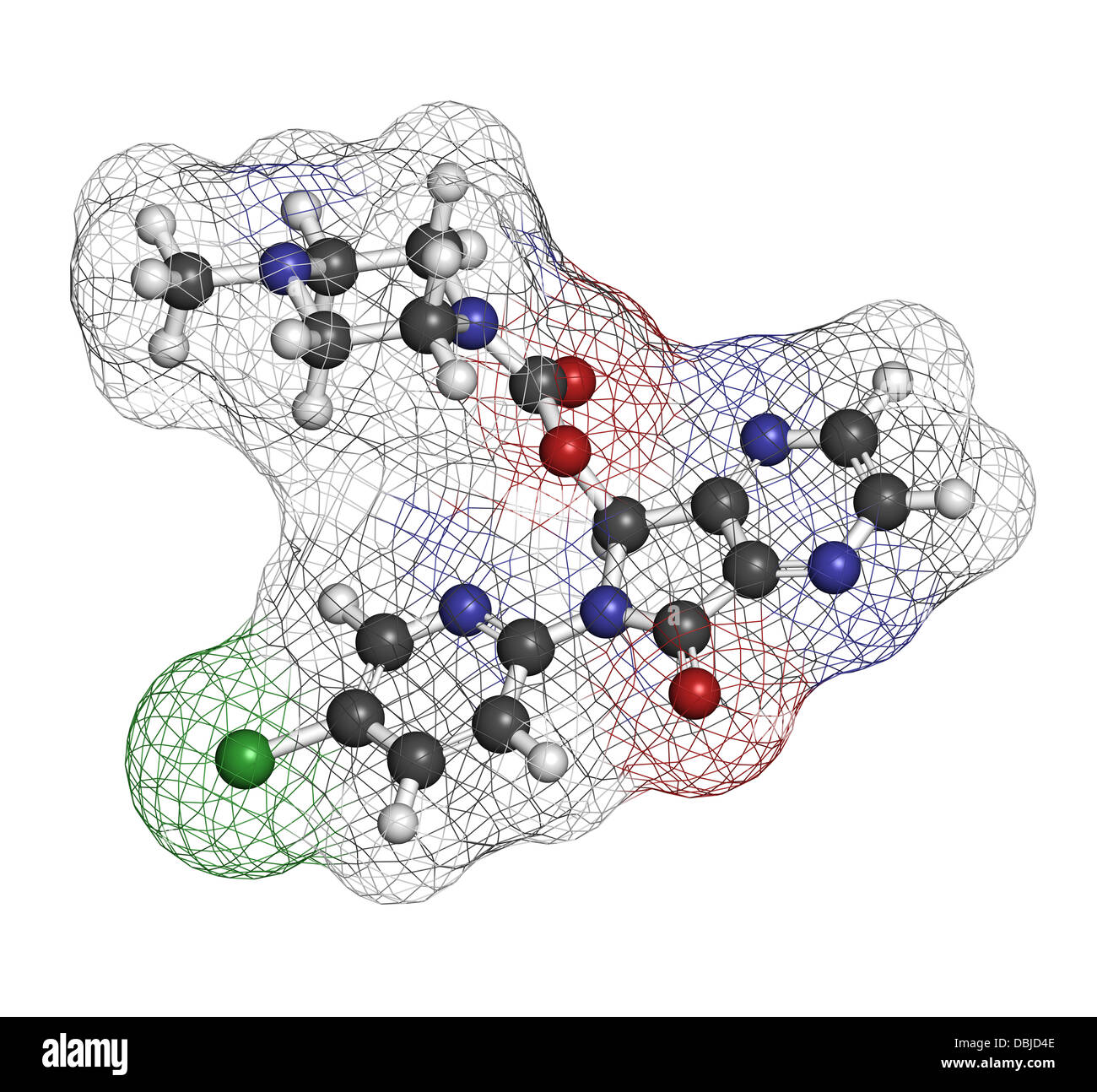 Zopiclone insomnia drug (sleeping pill, z-drug), chemical structure ...