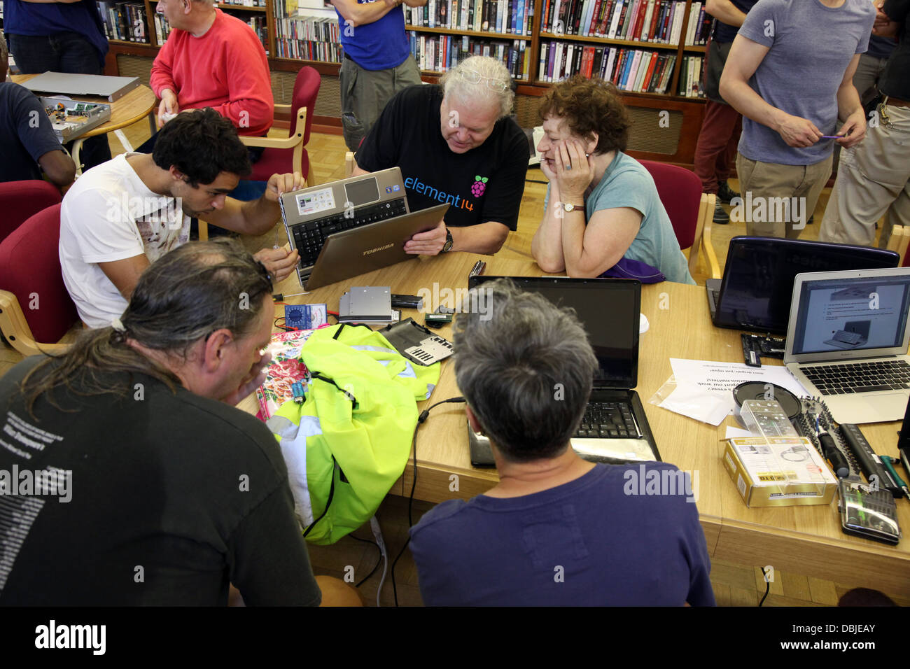 A Restart party, organized by the Restart Project. Volunteer help ...