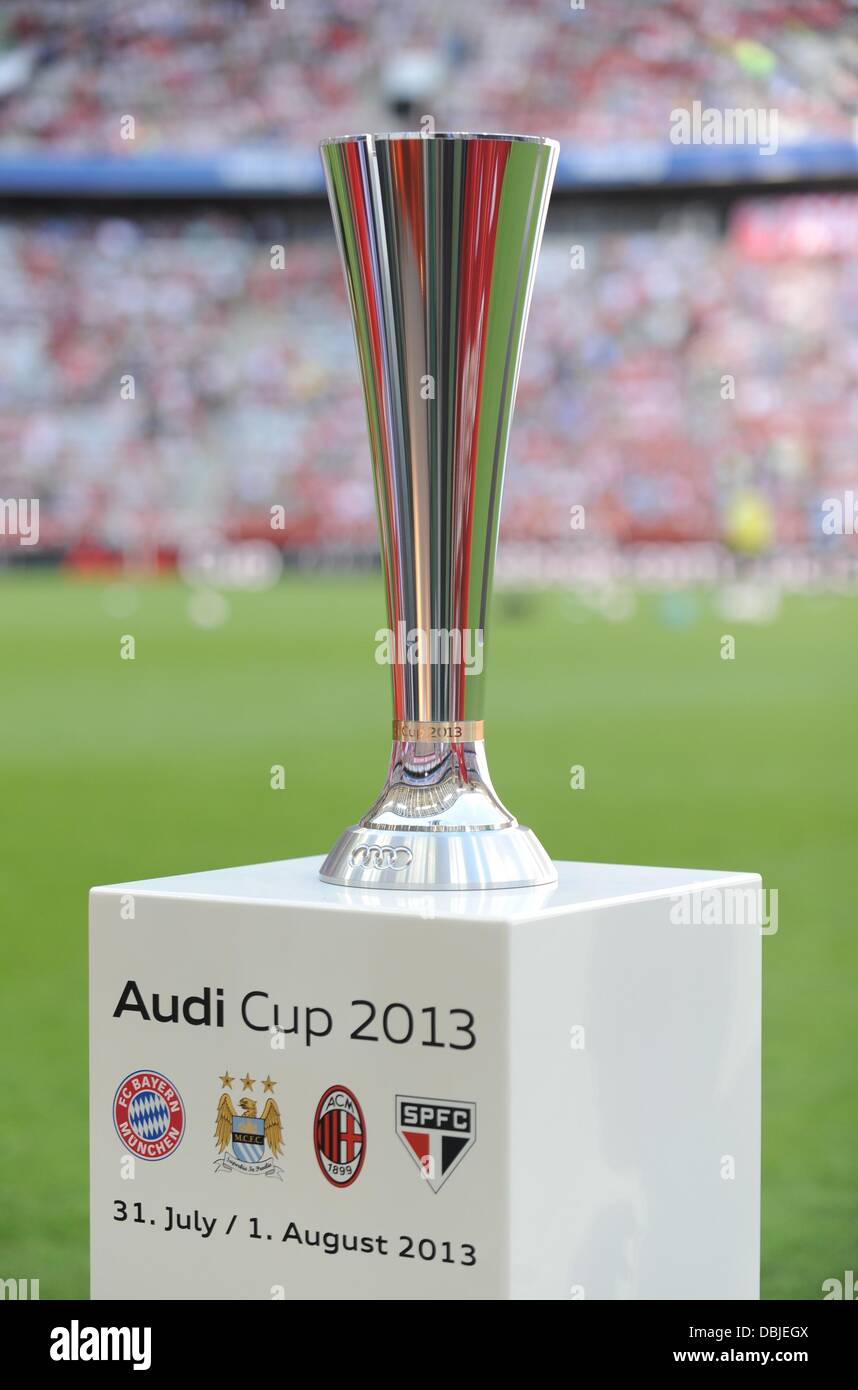 Munich, Germany. 31st July, 2013. The trophy is on display in the ...