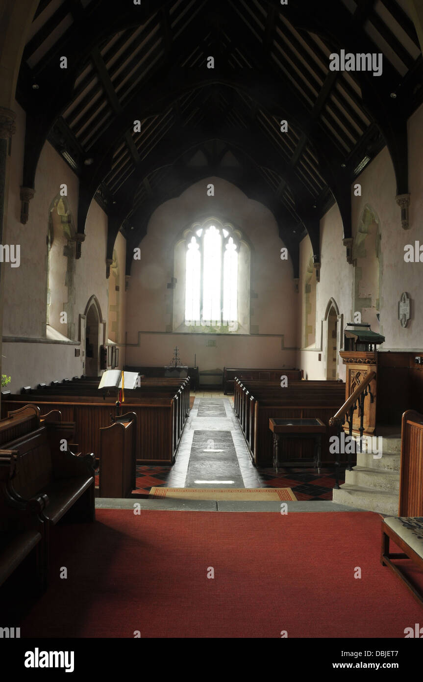 The interior of Bothenhampton church Dorset Stock Photo - Alamy