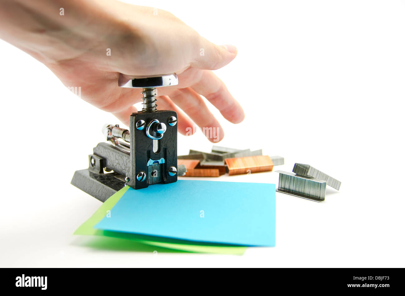 Retro stapler hi-res stock photography and images - Alamy