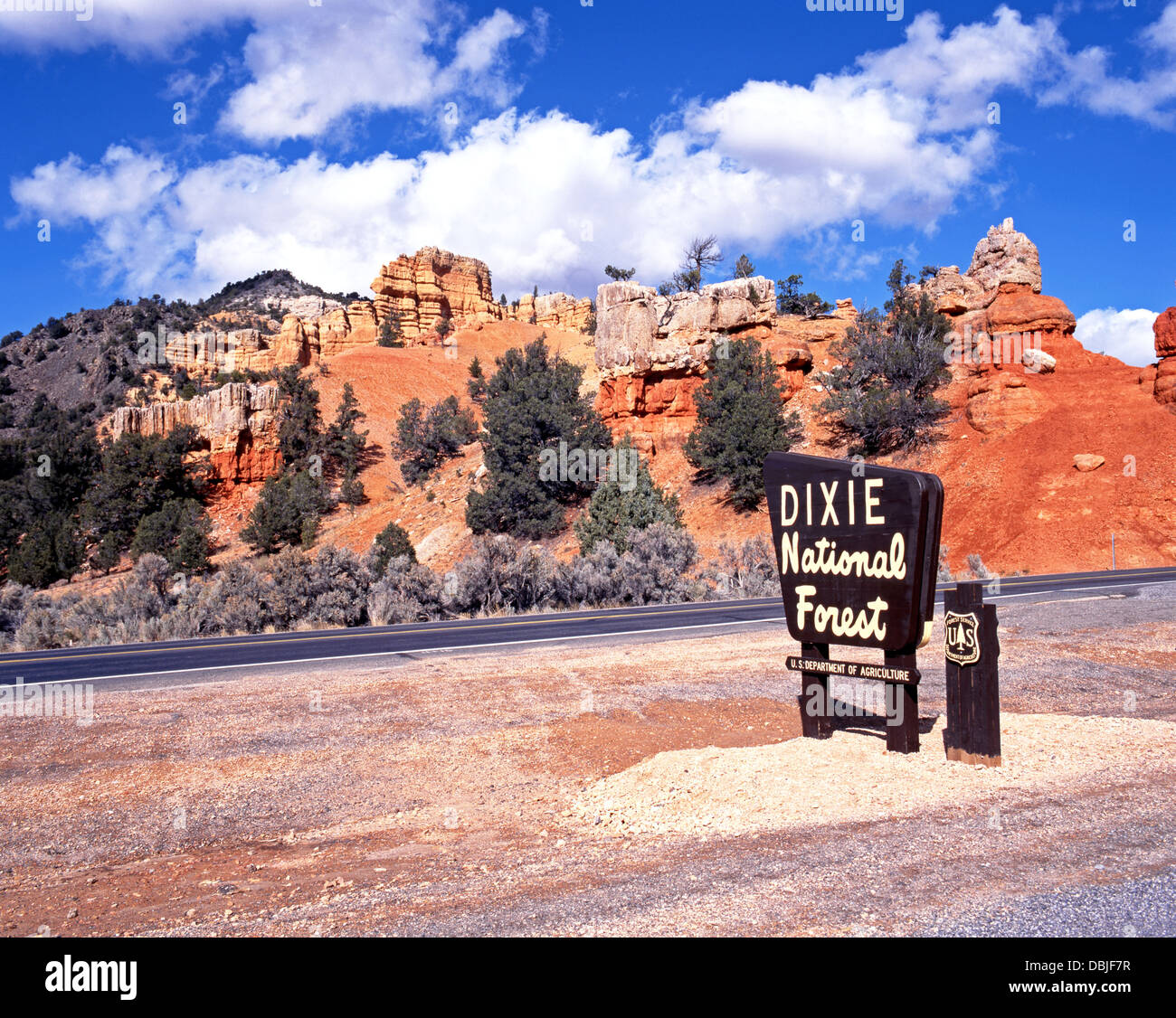 Sign for Dixie National Forest, Red Canyon, Dixie National Forest, Utah ...