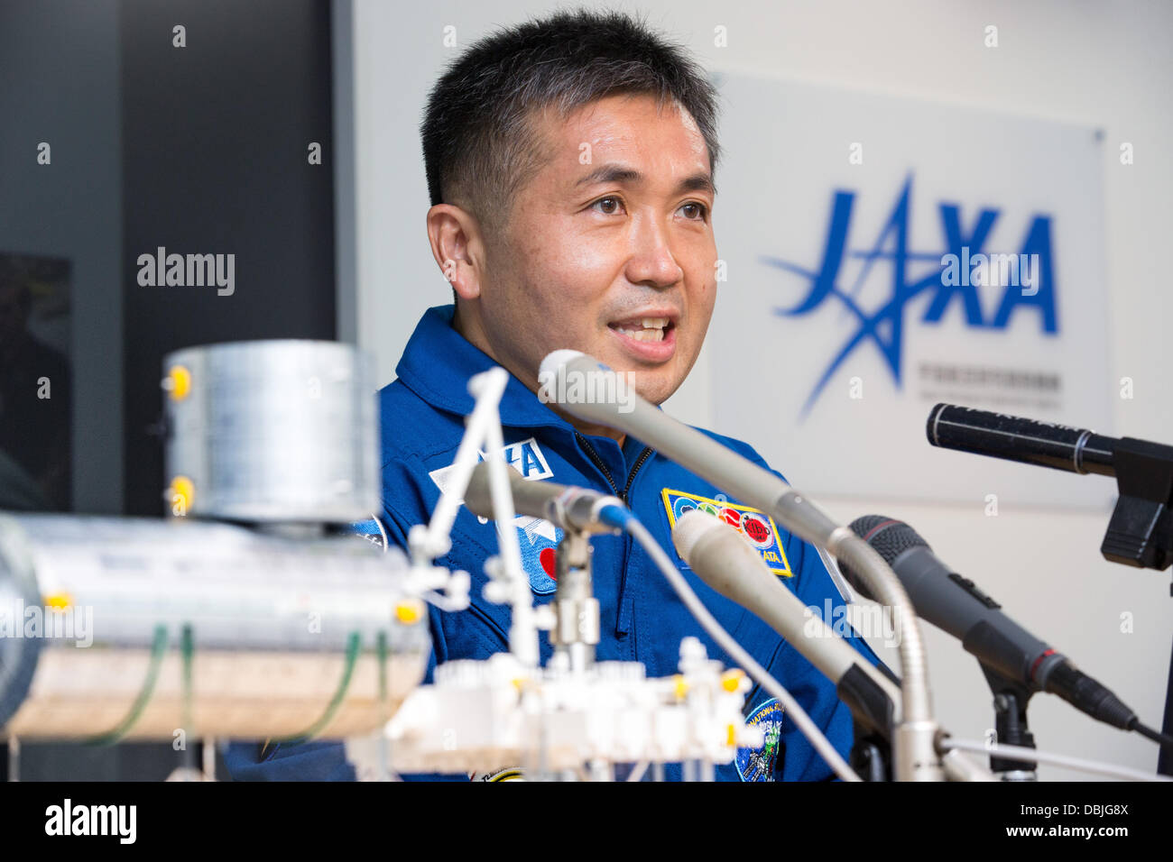July 29, 2013, Tsukuba, Japan - Japanese astronaut Koichi Wakata talks ...