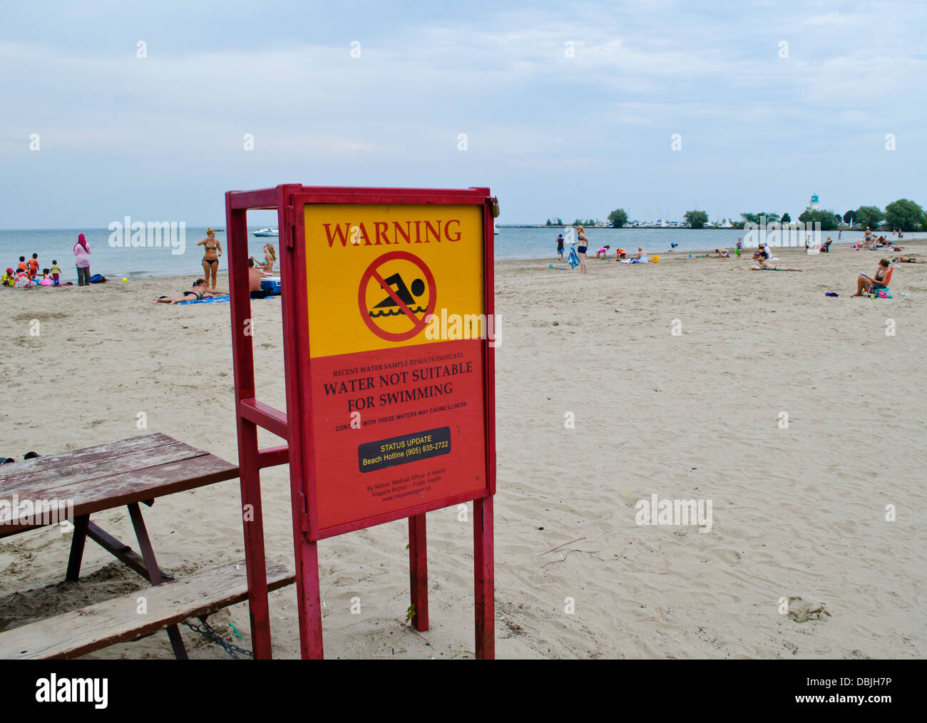 High bacteria levels warning sign hi-res stock photography and images ...