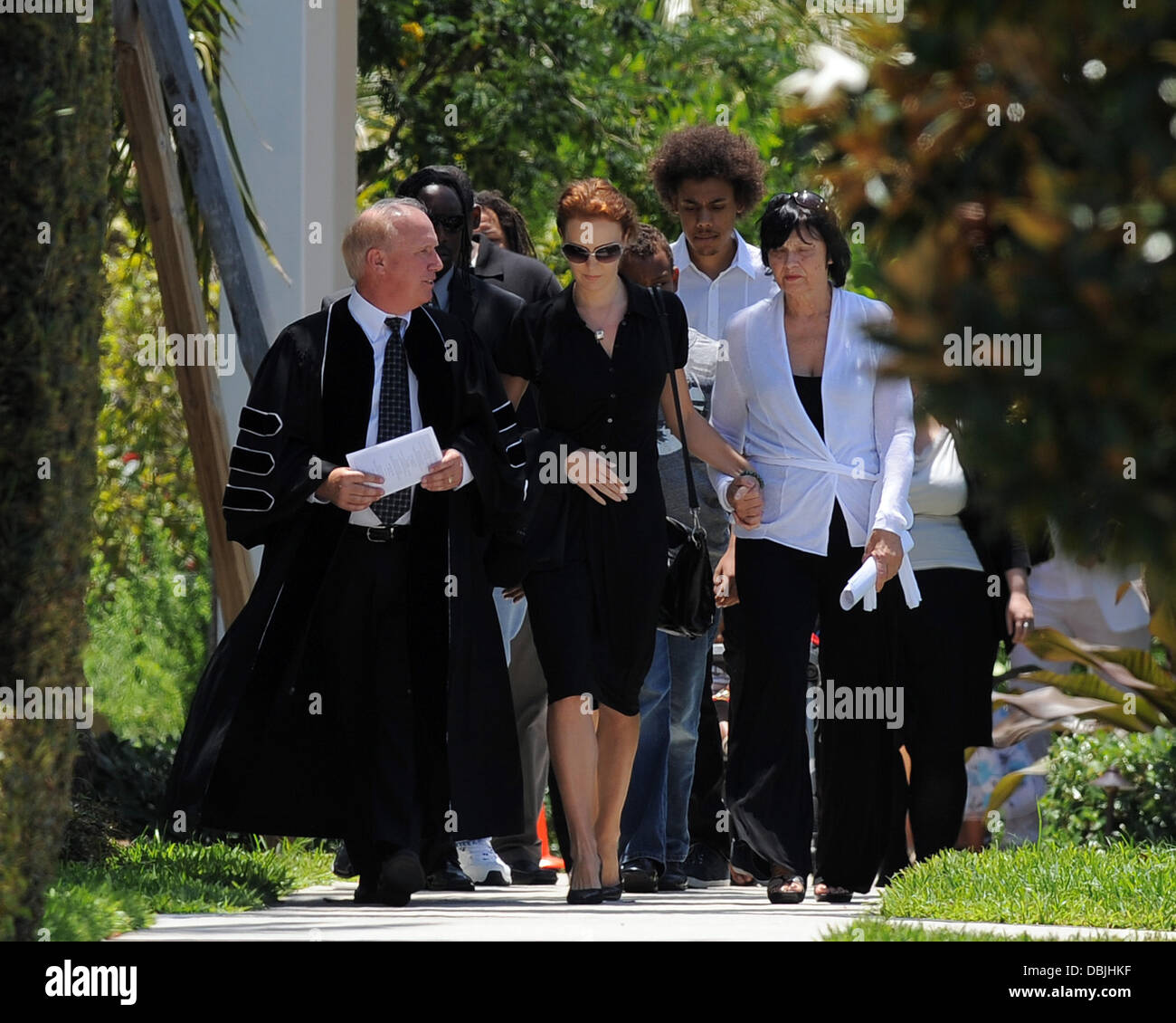 Family members at a private memorial service for Clarence Clemons of ...