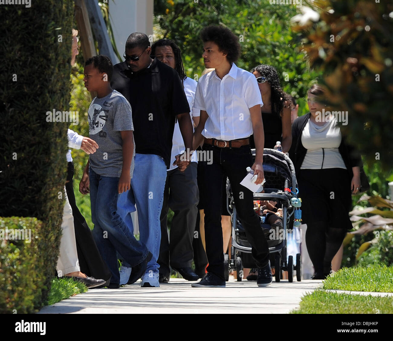 Family members at a private memorial service for Clarence Clemons of ...