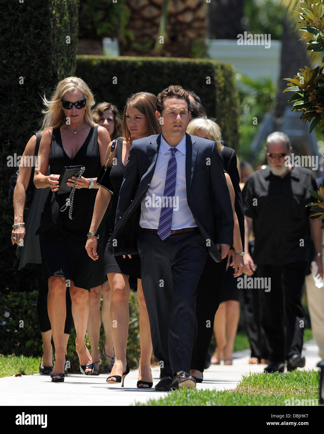 Guests at a private memorial service for Clarence Clemons of The E ...