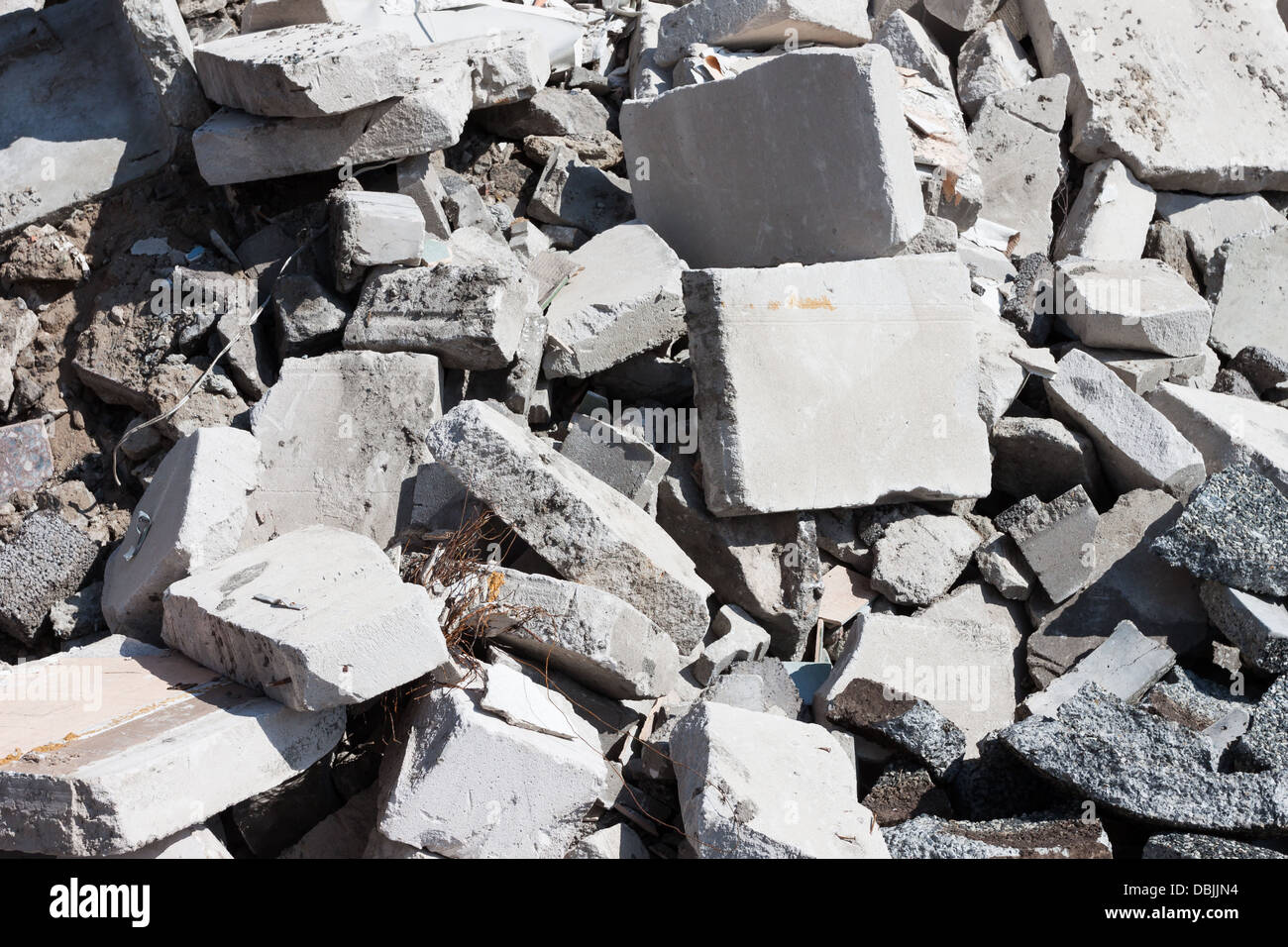 Concrete rubble debris on construction site Stock Photo - Alamy