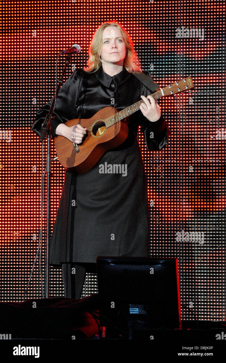 Ane Brun performs on stage at the Molson Canadian Amphitheatre during ...