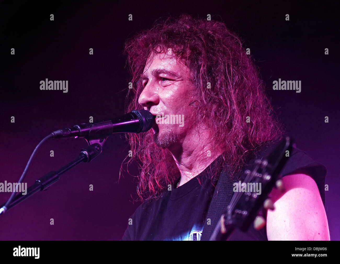 Steve 'Lips' Kudlow Anvil performing at Manchester Academy Manchester ...