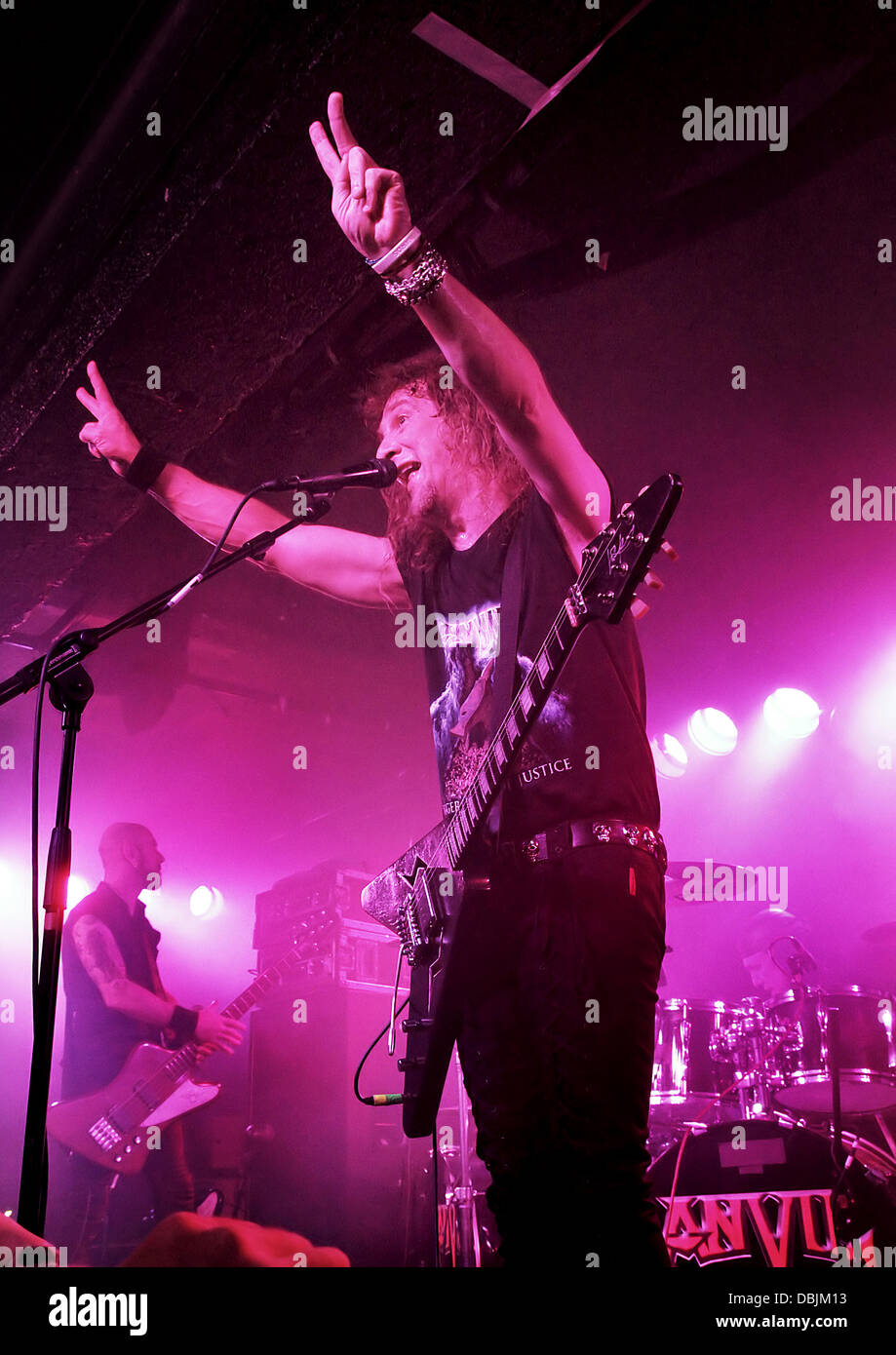 Steve 'Lips' Kudlow Anvil performing at Manchester Academy Manchester ...