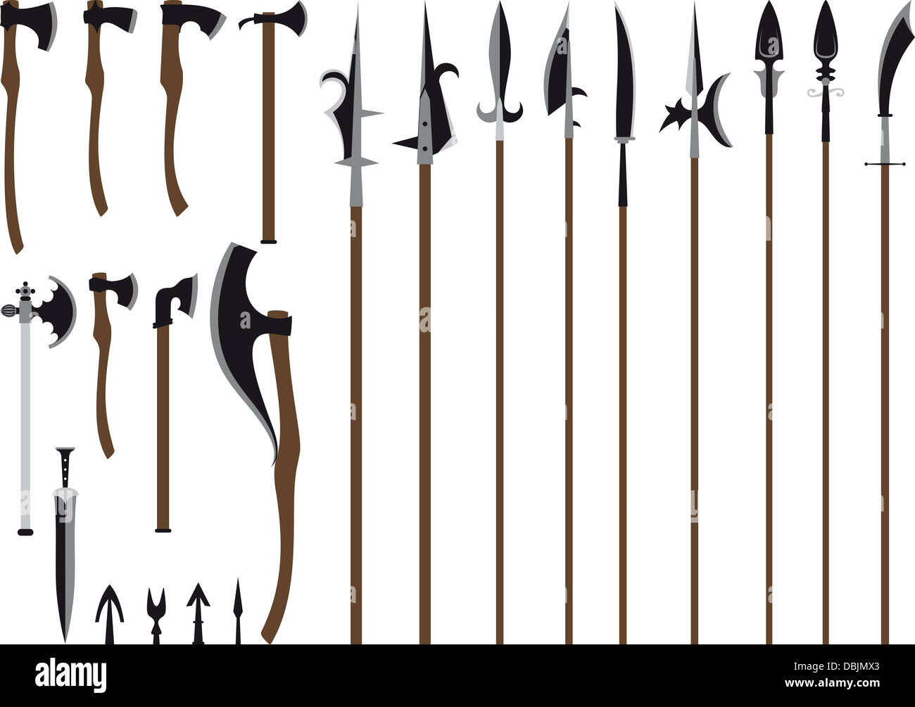 big weapon set Stock Photo - Alamy